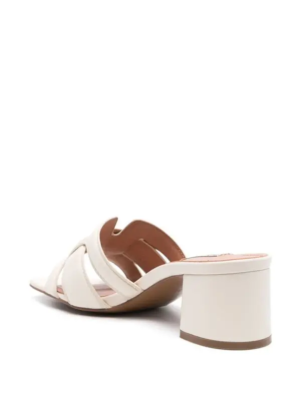 BIBI LOU Holly 50mm Leather Mules - Neutrals