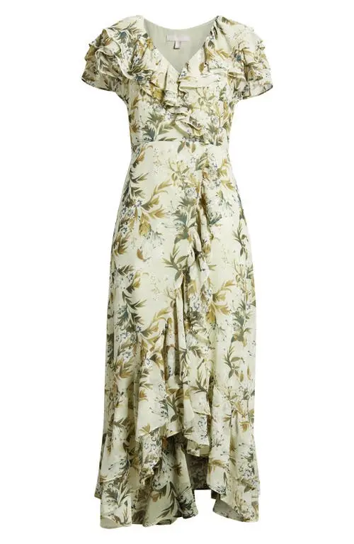 Chelsea28 Floral Faux Wrap Dress In Green- Ivory Botanica - 40% Off |  Editorialist