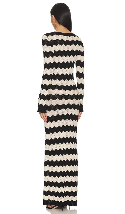 CAPITTANA Ella Stripes Knitted Maxi Dress