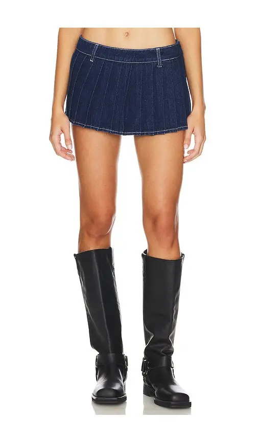 Lioness Rider Mini Skort - Blue Denim