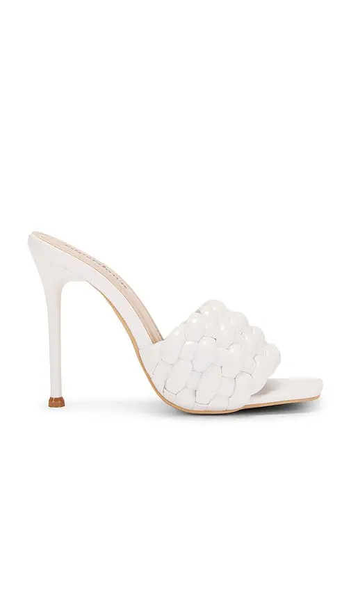 Superdown Jocelyn High Heel Mules With Square Toe And Braided Detail