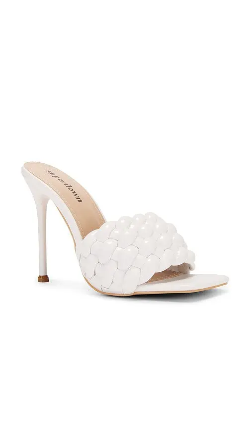 Superdown Jocelyn High Heel Mules With Square Toe And Braided Detail