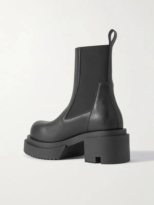 Rick Owens Beatle Bogun Leather Chelsea Boots