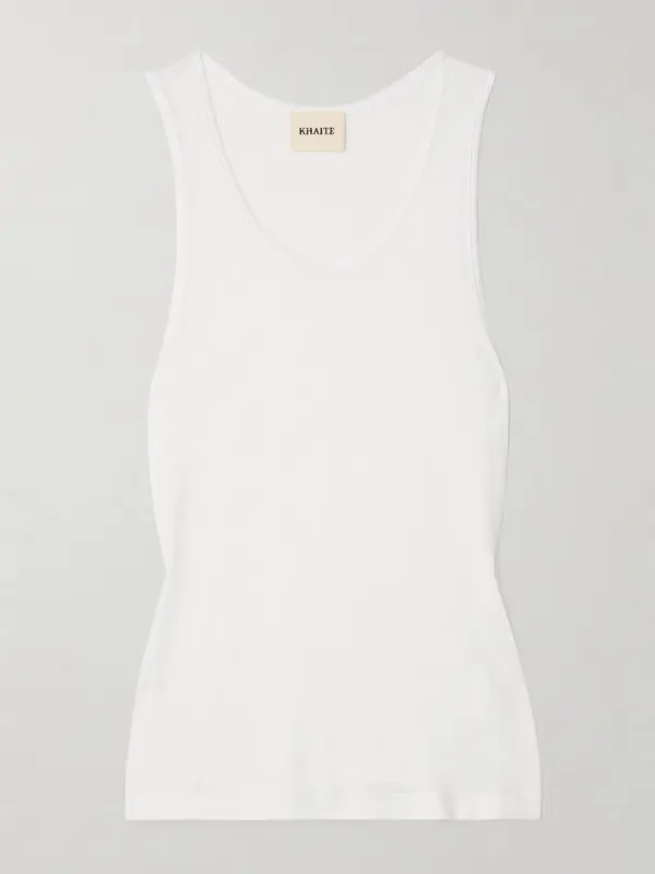 Khaite Johnnie Ribbed-knit Tank