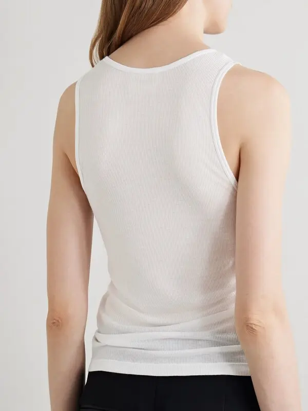 Khaite Johnnie Ribbed-knit Tank