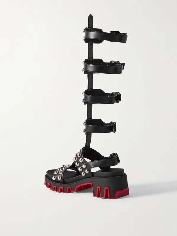 CHRISTIAN LOUBOUTIN Gladiadune Studded Leather Sandals