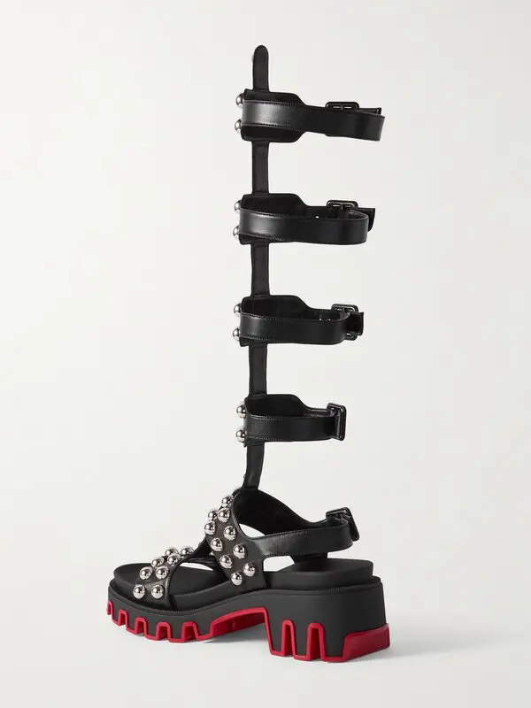CHRISTIAN LOUBOUTIN Gladiadune Studded Leather Sandals
