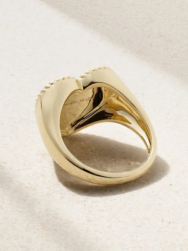 Yvonne Léon Chevalière Coeur Ring - Black