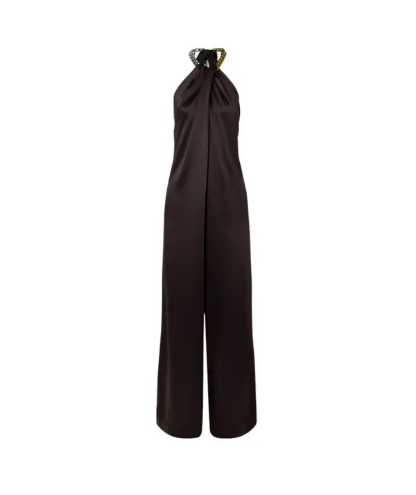 Stella McCartney Chain-embellished Jumpsuit - Brown
