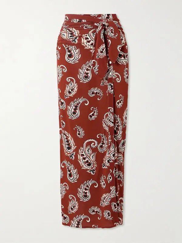 Rabanne Paisley-print Maxi Skirt