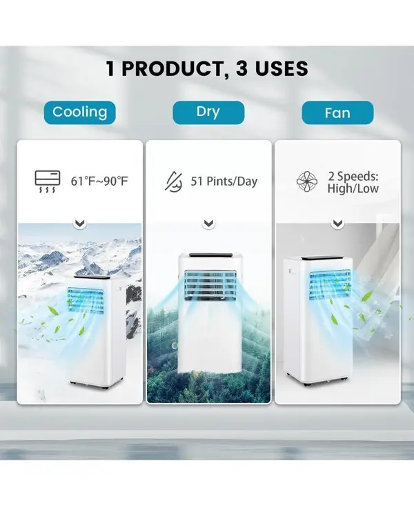 SUGIFT 10000 Btu Portable Air Conditioner With Sleep Mode