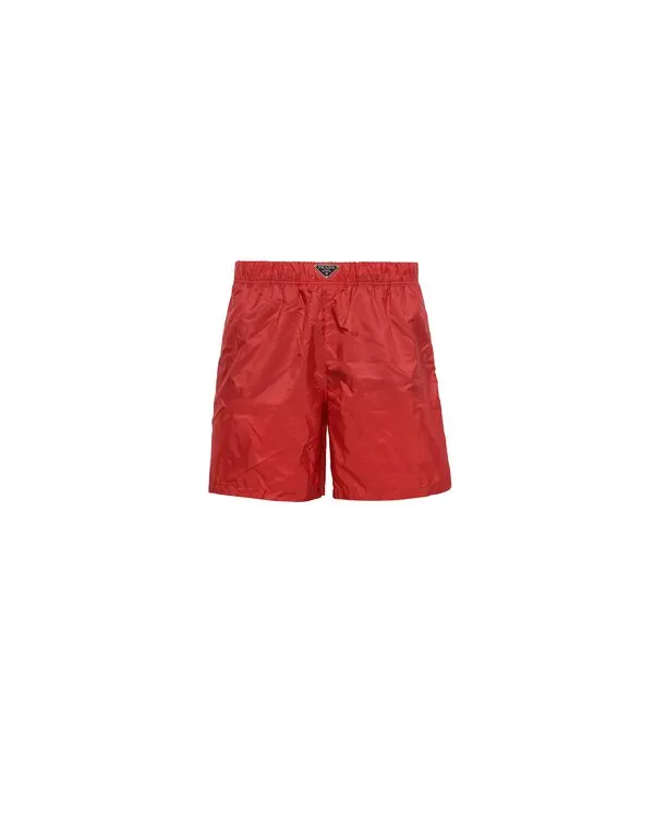 Prada Re-nylon Swim Trunks - Red