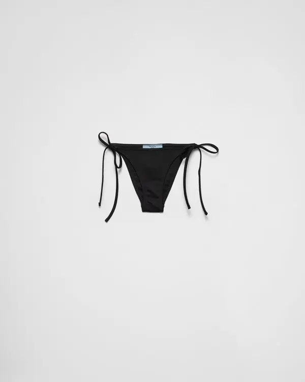 Prada Interlock Knit Bikini Bottom - Black