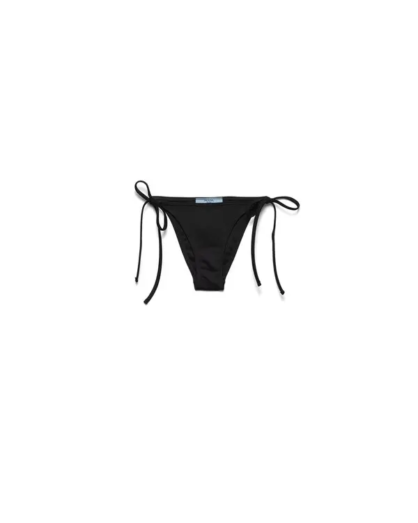 Prada Interlock Knit Bikini Bottom - Black