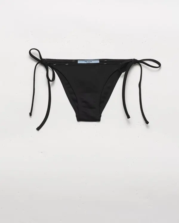 Prada Interlock Knit Bikini Bottom - Black