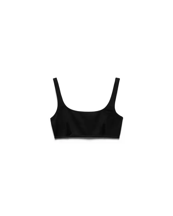 Prada Interlock Fabric Bralette - Black
