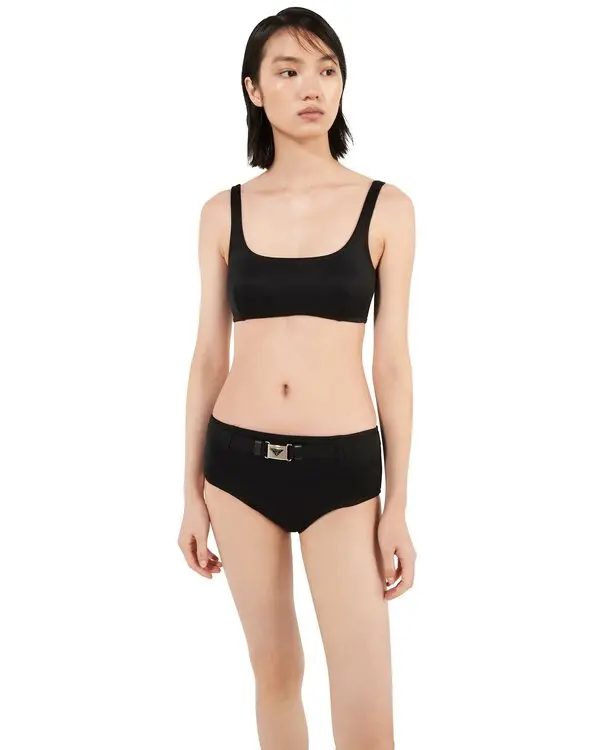 Prada Interlock Fabric Bikini Top