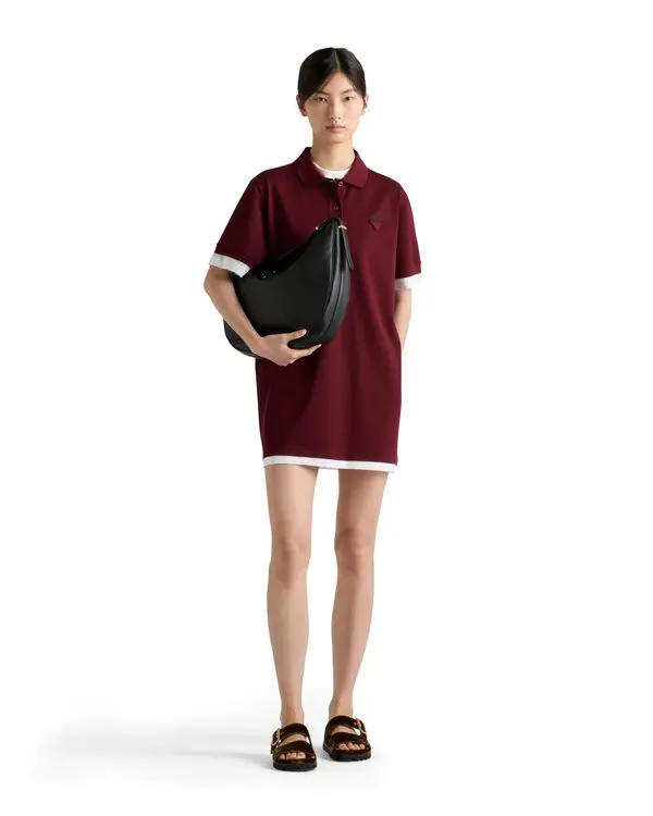 Prada Piqué And Jersey Dress