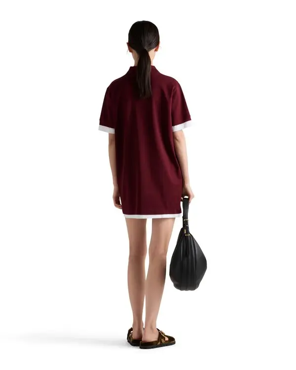Prada Piqué And Jersey Dress