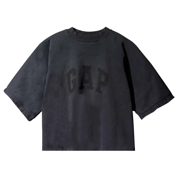 Yeezy Engineered Balenciaga Cropped Dove No Seam Tee 'washed - Black
