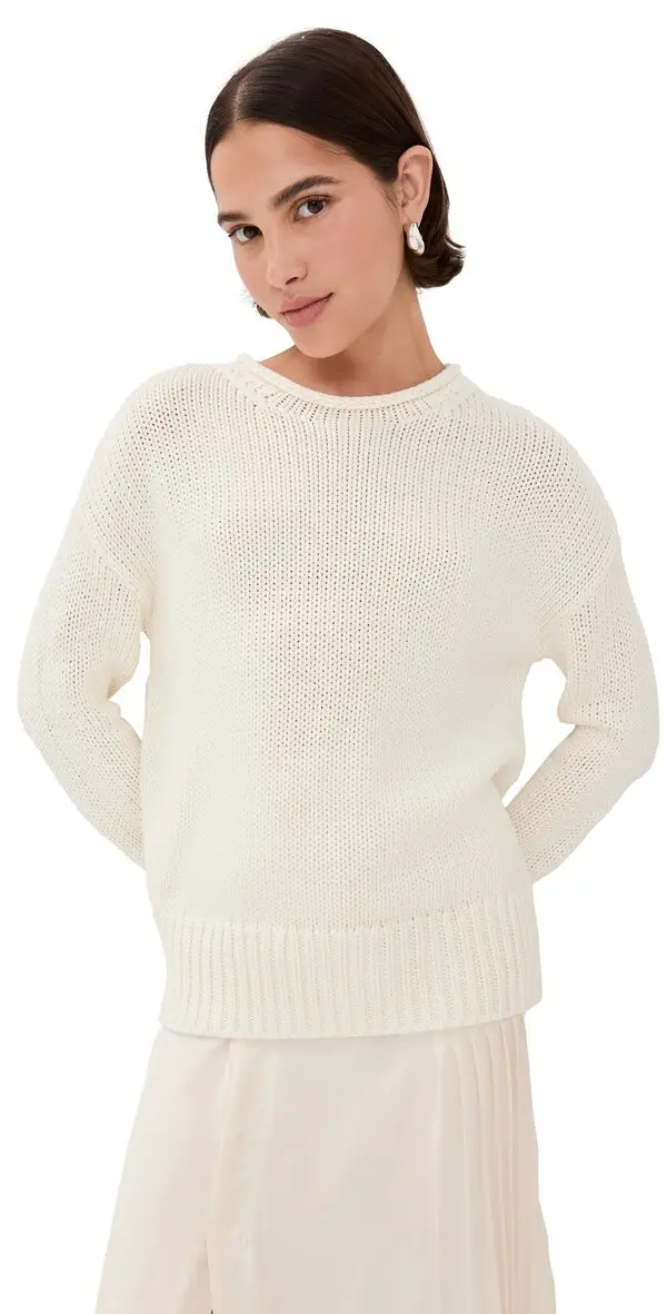 LA LIGNE Solid Marina Sweater - Ivory