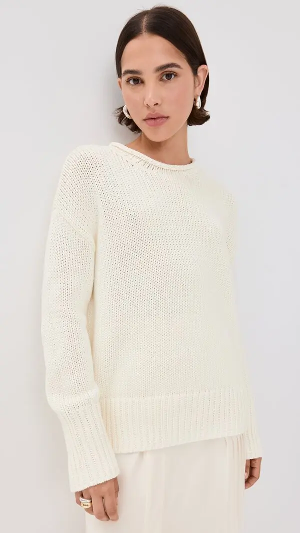 LA LIGNE Solid Marina Sweater - Ivory