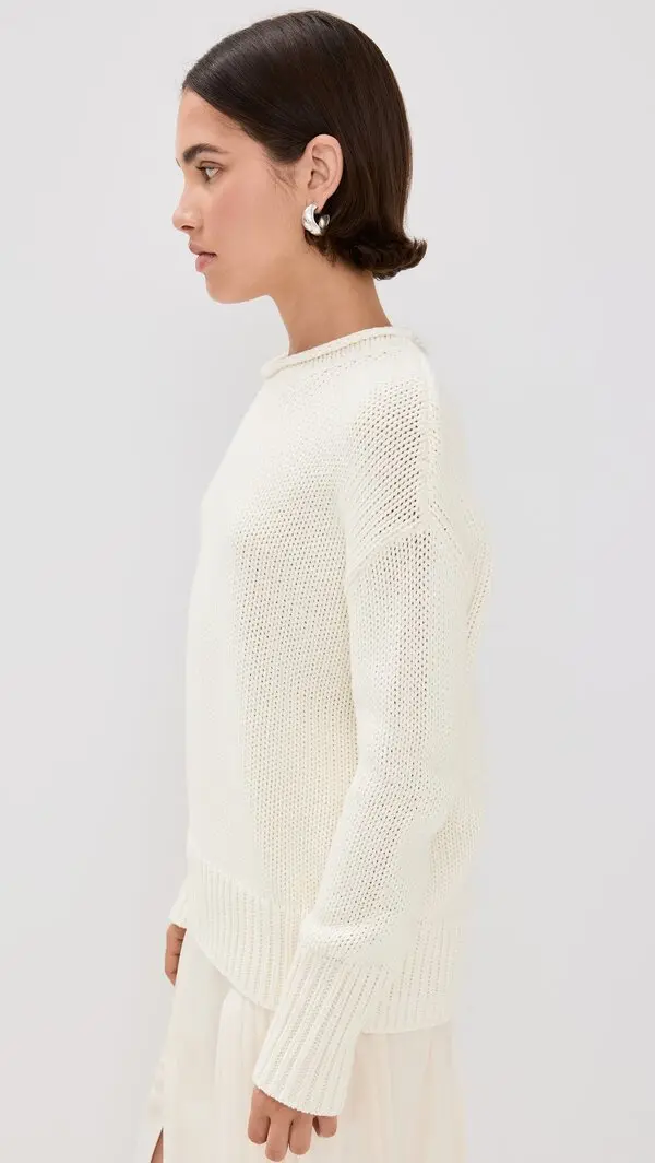 LA LIGNE Solid Marina Sweater - Ivory