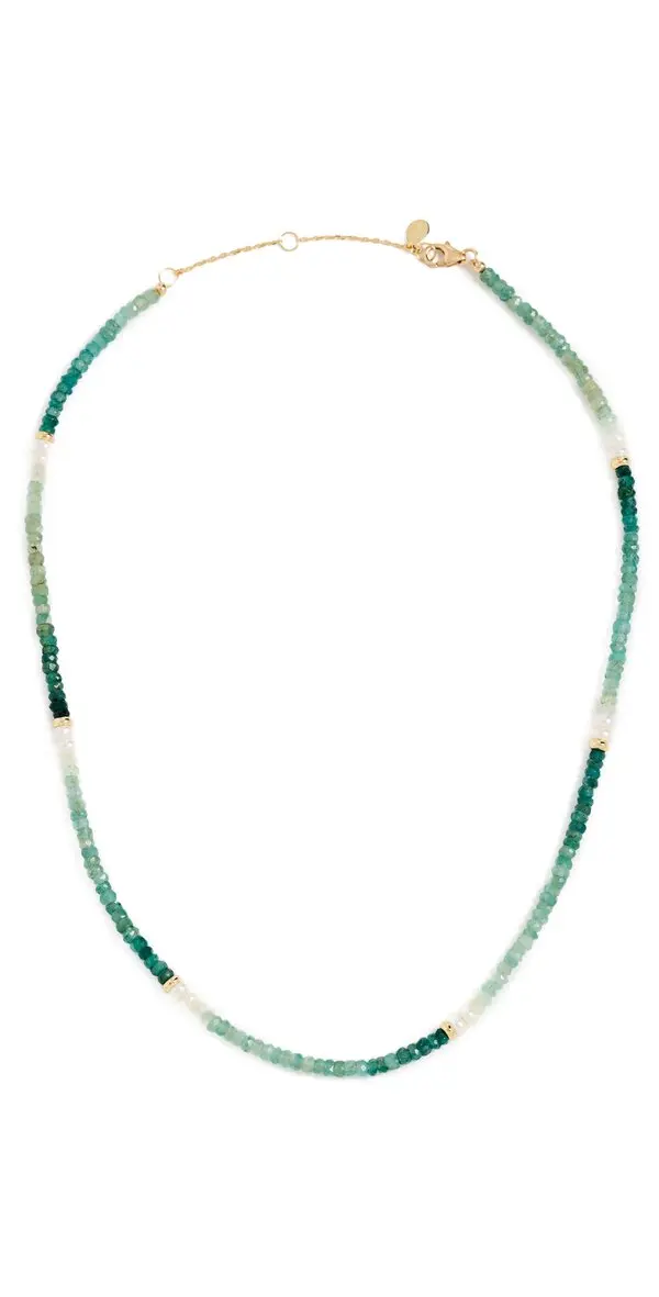 Shashi Odessa Pearl And Necklace - Tourmaline