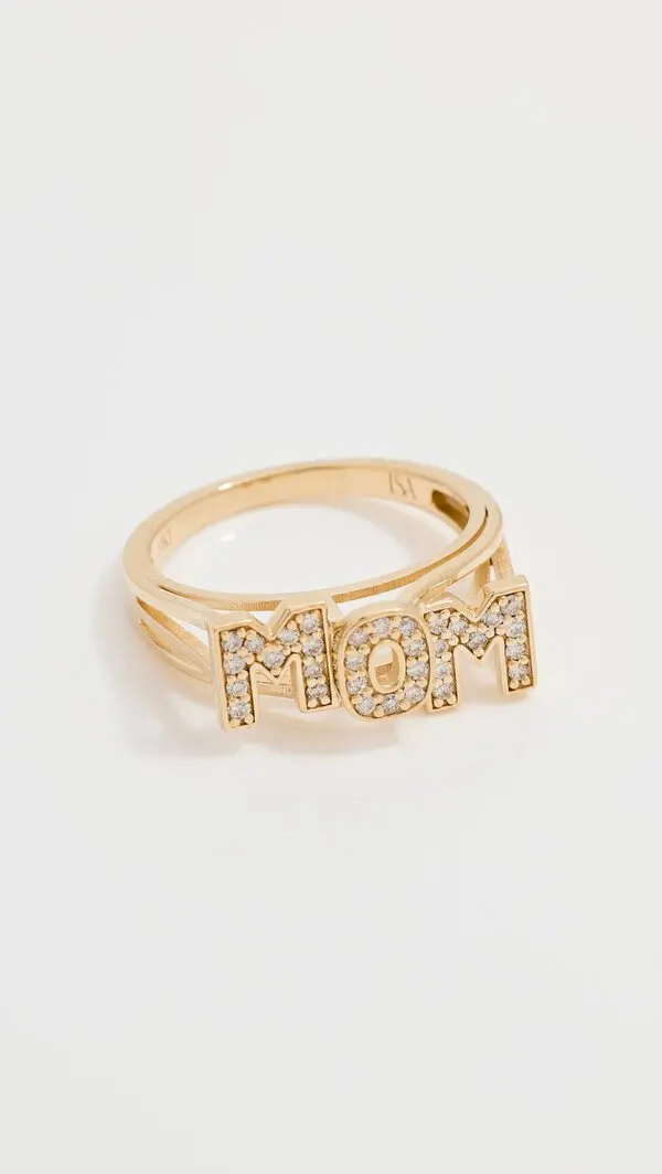 ISA GRUTMAN 14k Diamond "mom" Ring