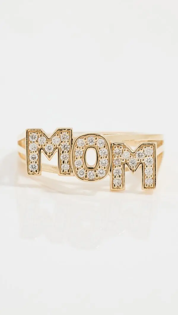 ISA GRUTMAN 14k Diamond "mom" Ring