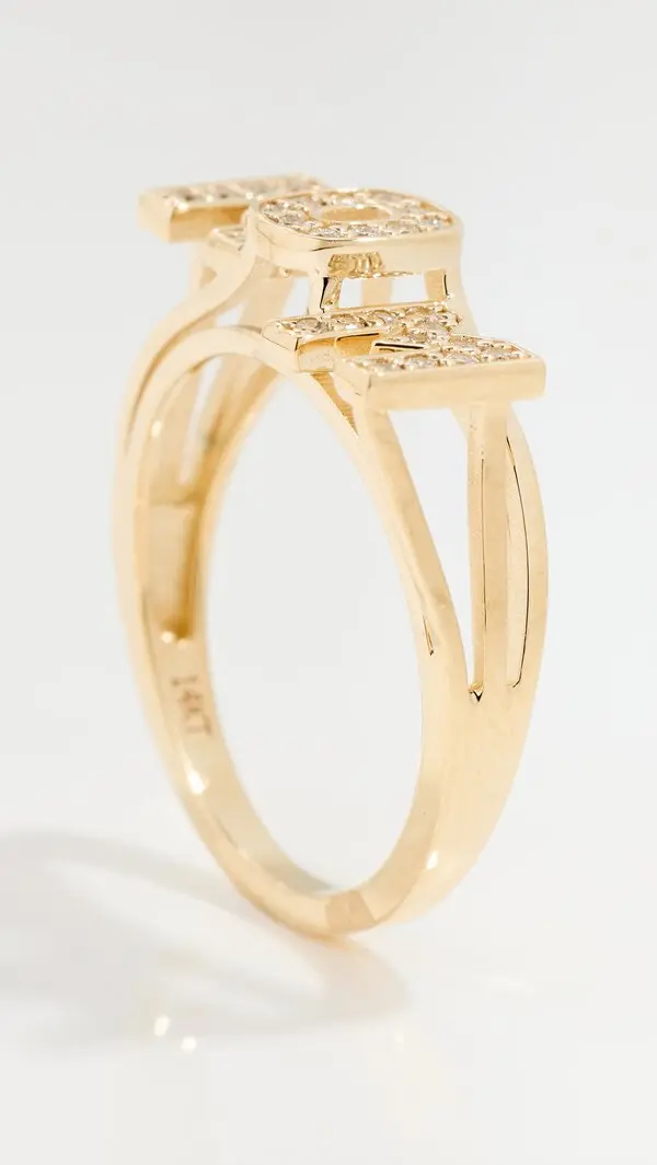 ISA GRUTMAN 14k Diamond "mom" Ring