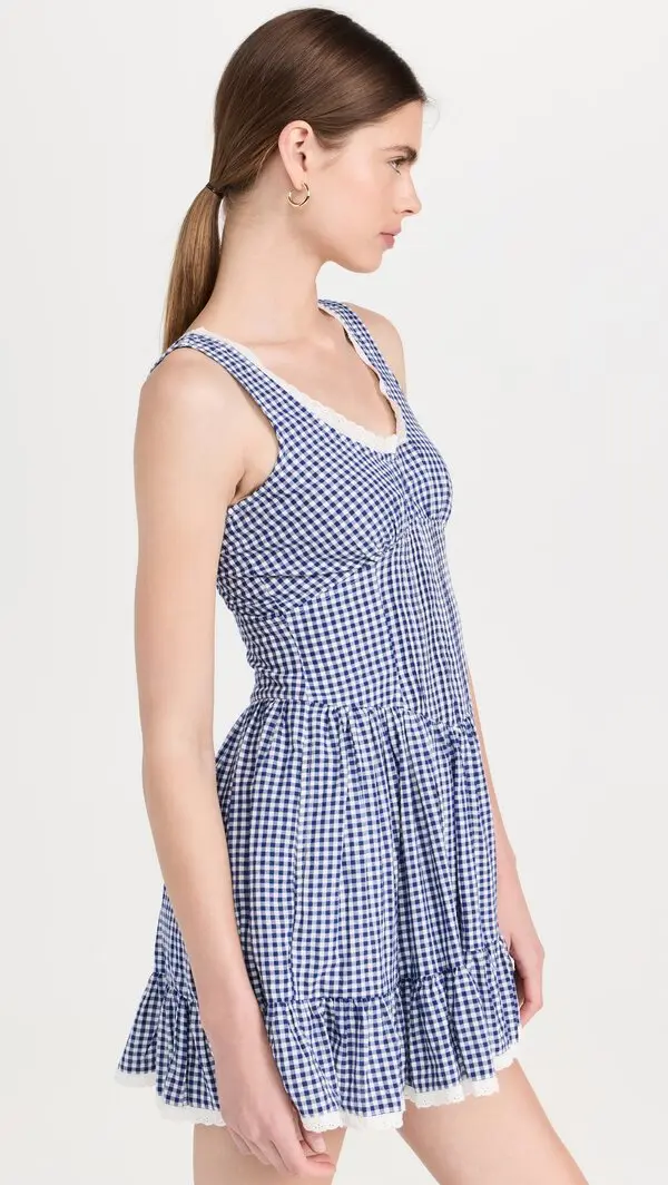 ceronne gingham cotton mini dress Cerrone Dress in Sunkissed Rose