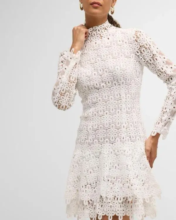 Simkhai Joy Guipure Lace Mini Dress