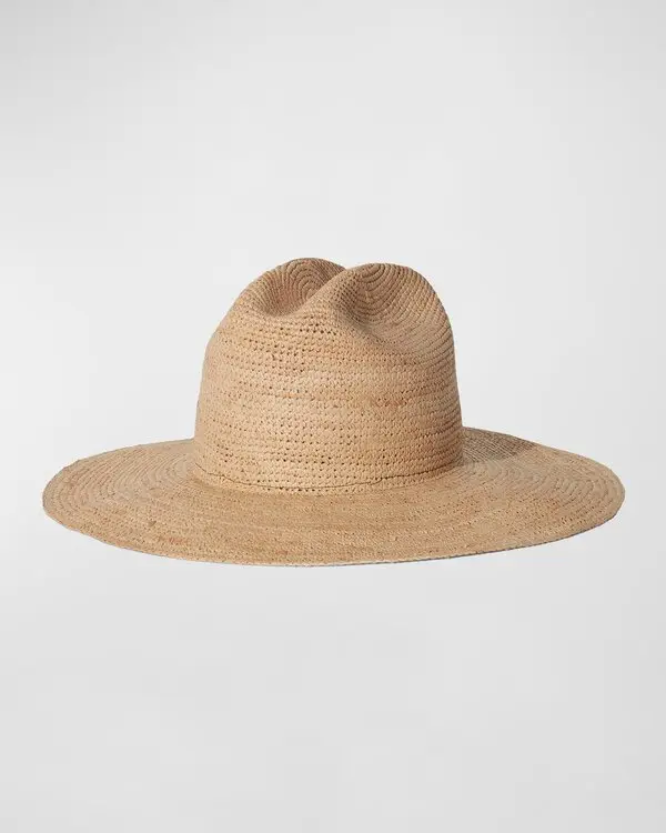 Janessa Leoné Chandler Raffia Fedora - Natural