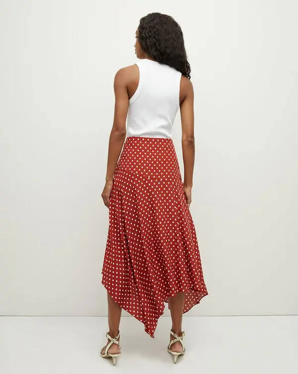 Veronica Beard Rosemary Polka-dot Skirt