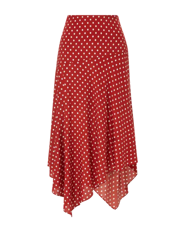 Veronica Beard Rosemary Polka-dot Skirt