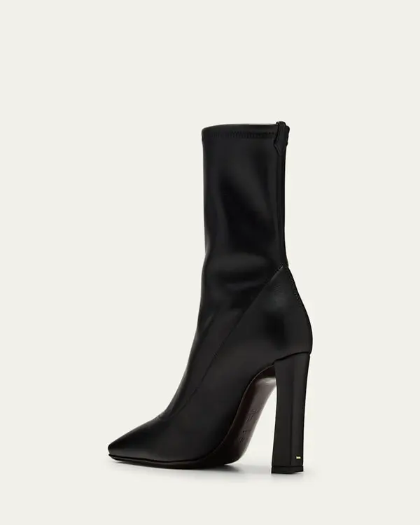 GIUSEPPE ZANOTTI Barbaro Stretch Leather Ankle Booties