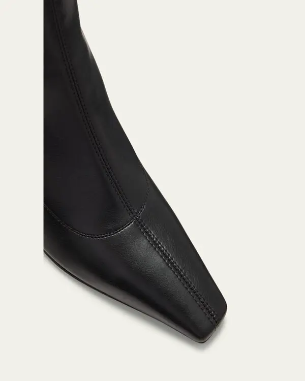 GIUSEPPE ZANOTTI Barbaro Stretch Leather Ankle Booties