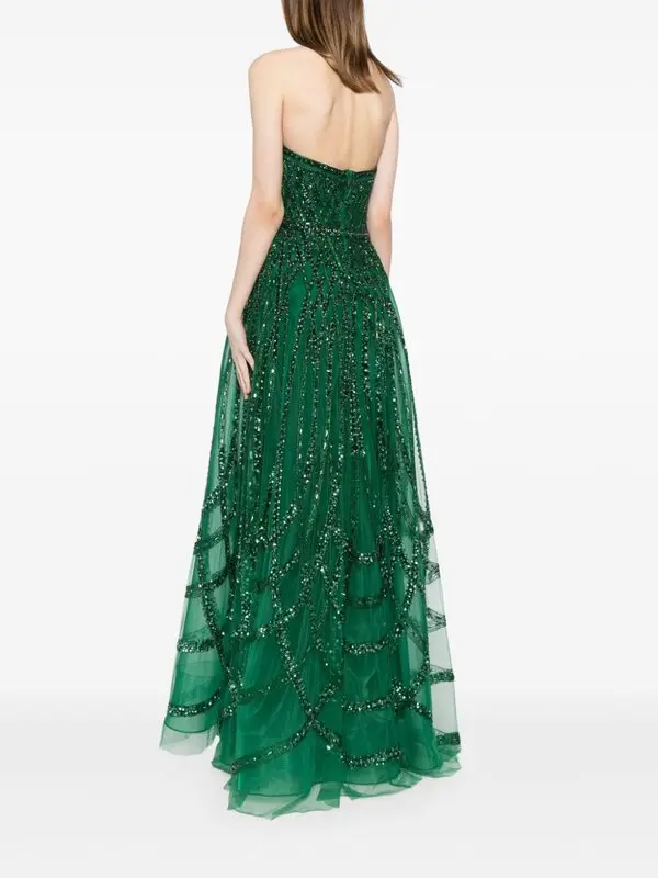 Zuhair Murad Bead-embroidered Corset Gown