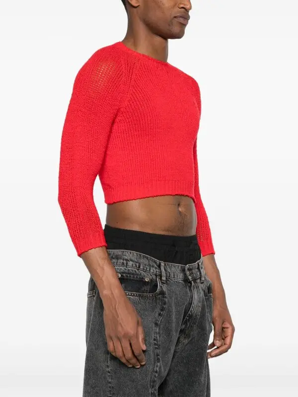 DOUBLET Chunk-knit Cropped Jumper