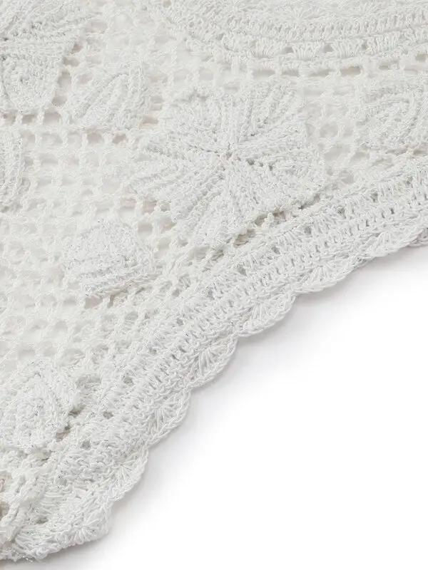 Shanghai Tang Crochet Fringed Maxi Dress