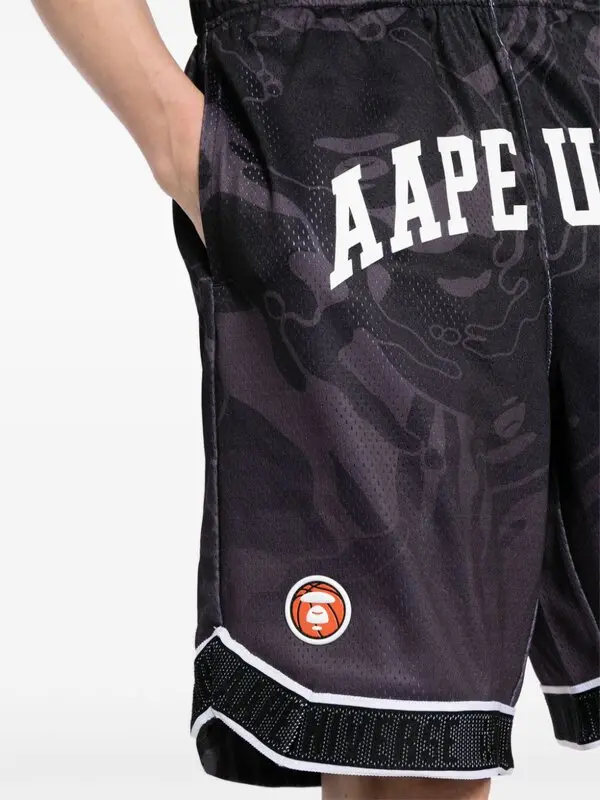 AAPE BY *A BATHING APE Logo-print Track Shorts