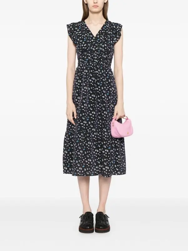 B+AB Floral-print Midi Dress