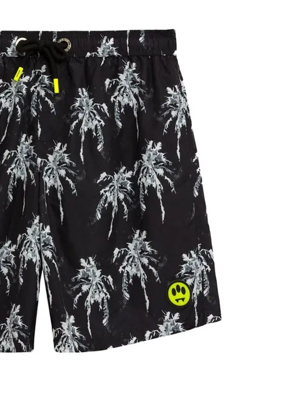 BARROW Palm-tree Print Swim Shorts