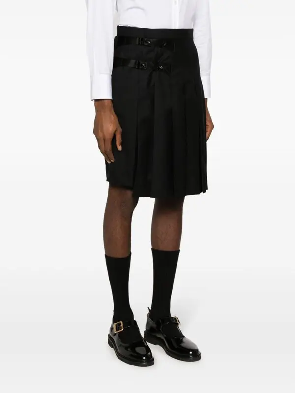 Thom Browne Pleated Wool Skorts