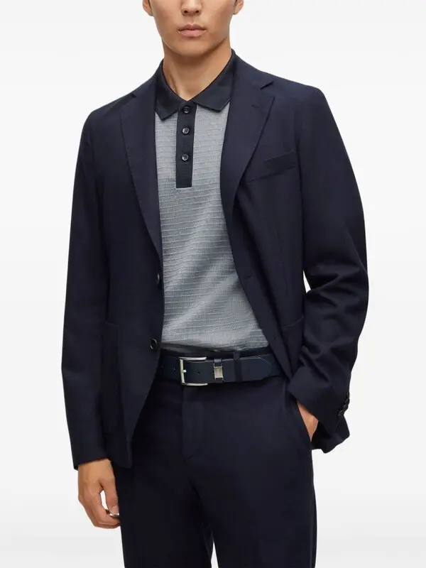 BOSS Notched-lapels Single-breasted Blazer