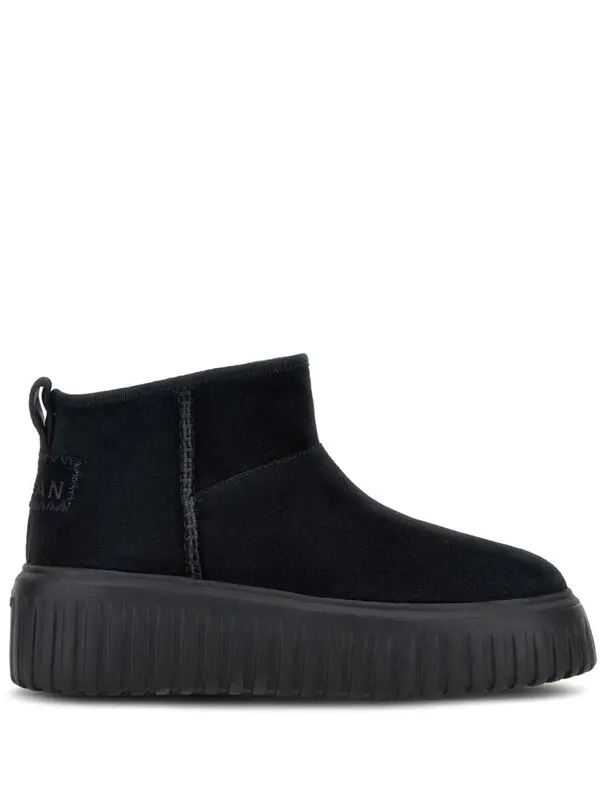 Hogan Basso Logo-print Boots - Black