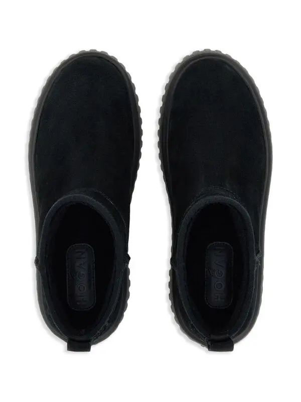 Hogan Basso Logo-print Boots - Black