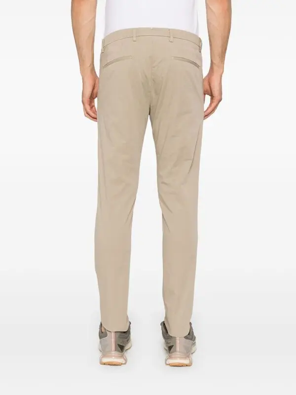 BRIGLIA 1949 Pressed-crease Tapered-leg Trousers - Brown