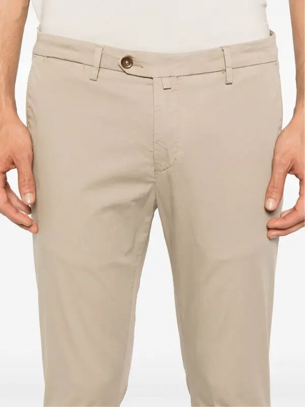 BRIGLIA 1949 Pressed-crease Tapered-leg Trousers - Brown